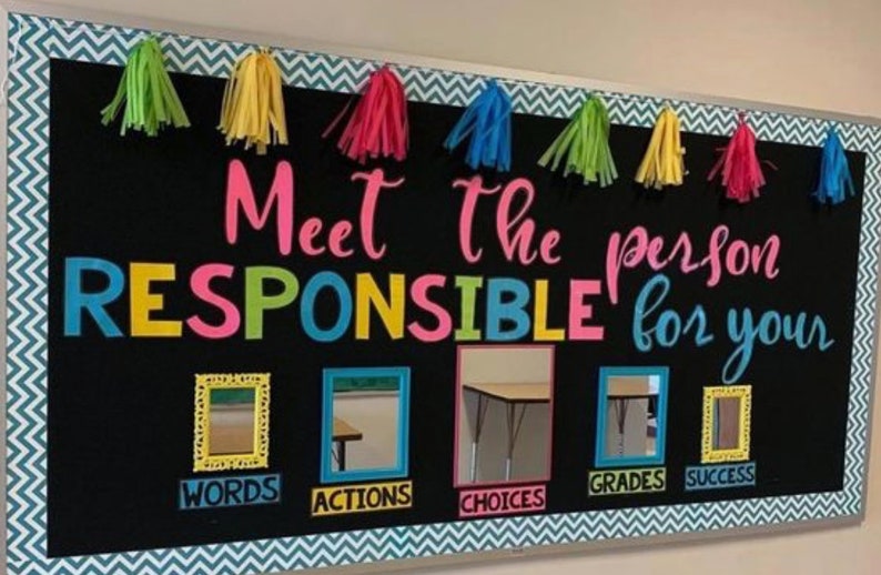 Custom Cutout And Bulletin Boards Bulletin Board Kits School Etsy