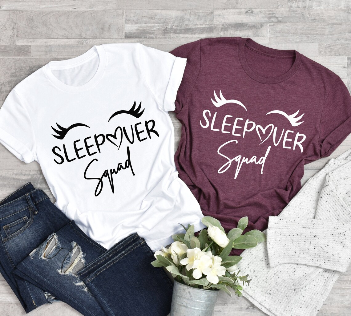 Sleepover Shirtsgirls Birthday Party Shirtsslumber Party Etsy