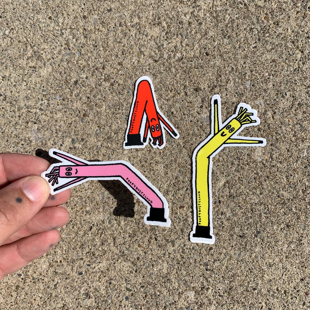 Balloon Guy/car Lot Guy/floppy Inflatable Tube Man Sign Sticker - Etsy