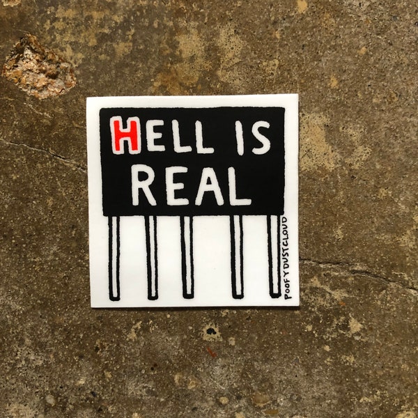 Hell is Real Billboard Sticker - Etsy