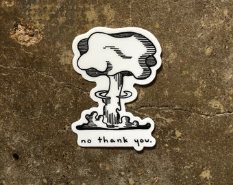 Mushroom Cloud Sticker - Etsy
