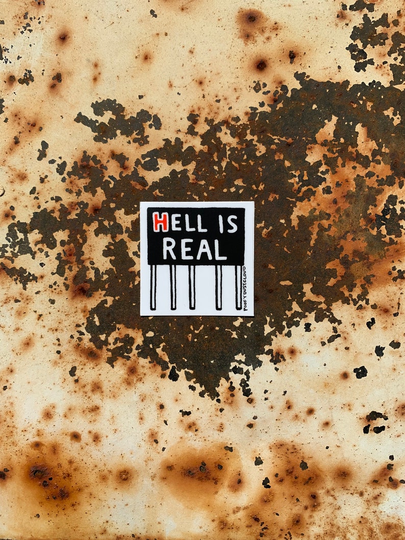 Hell is Real Billboard Sticker - Etsy