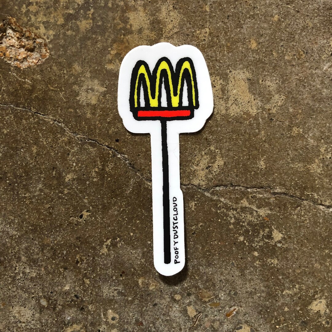 Mutated Mcdonald's Golden Arches Sign Sticker - Etsy