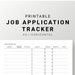 Application Tracker for Job Seeker A5 Inserts | Job Application Log ...