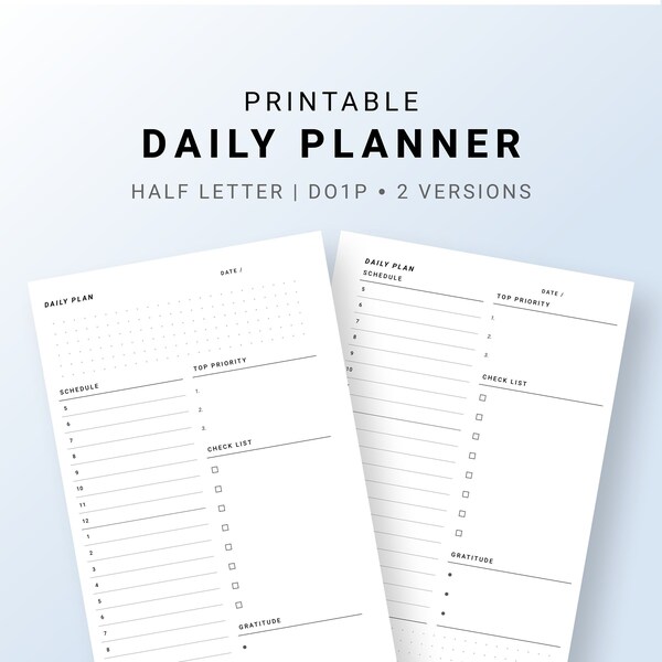Daily Planner Starting at 5am - Etsy