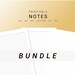 Printable Notes Inserts Bundle, Planner Note Page Inserts, Square Grid ...