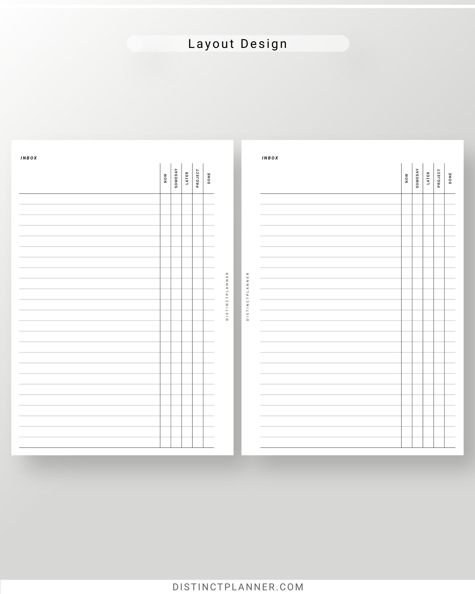 Inbox Printable Planner Inserts A5 Checklist Template Inbox - Etsy