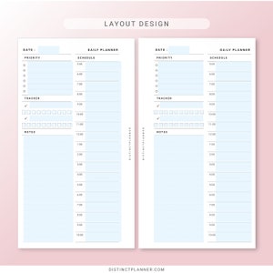 Personal Size, Undated Daily Planner Printable, Daily Organizer ...