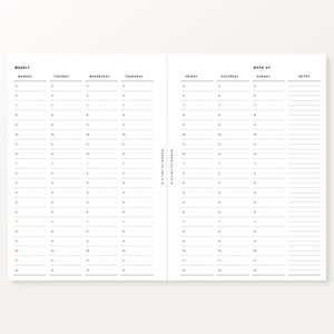 A5 Inserts, Weekly Timetable Printable, Hourly Schedule Agenda, 5 Am ...