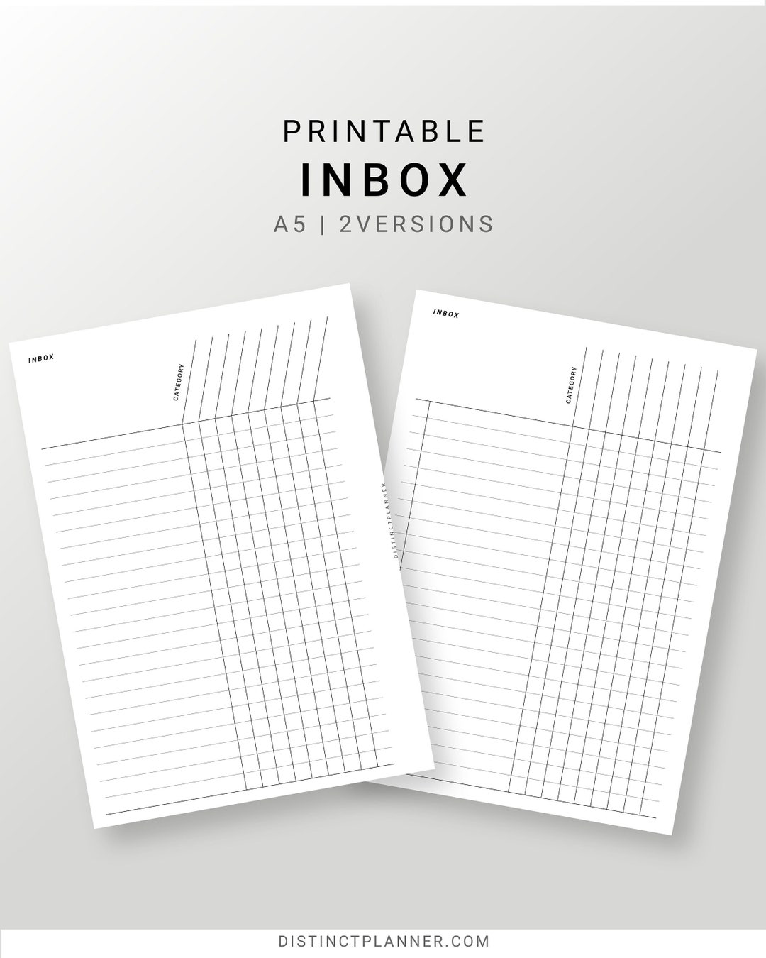 Printable Inbox A5 Size, Inbox Planner Inserts, Inbox Tracker ...