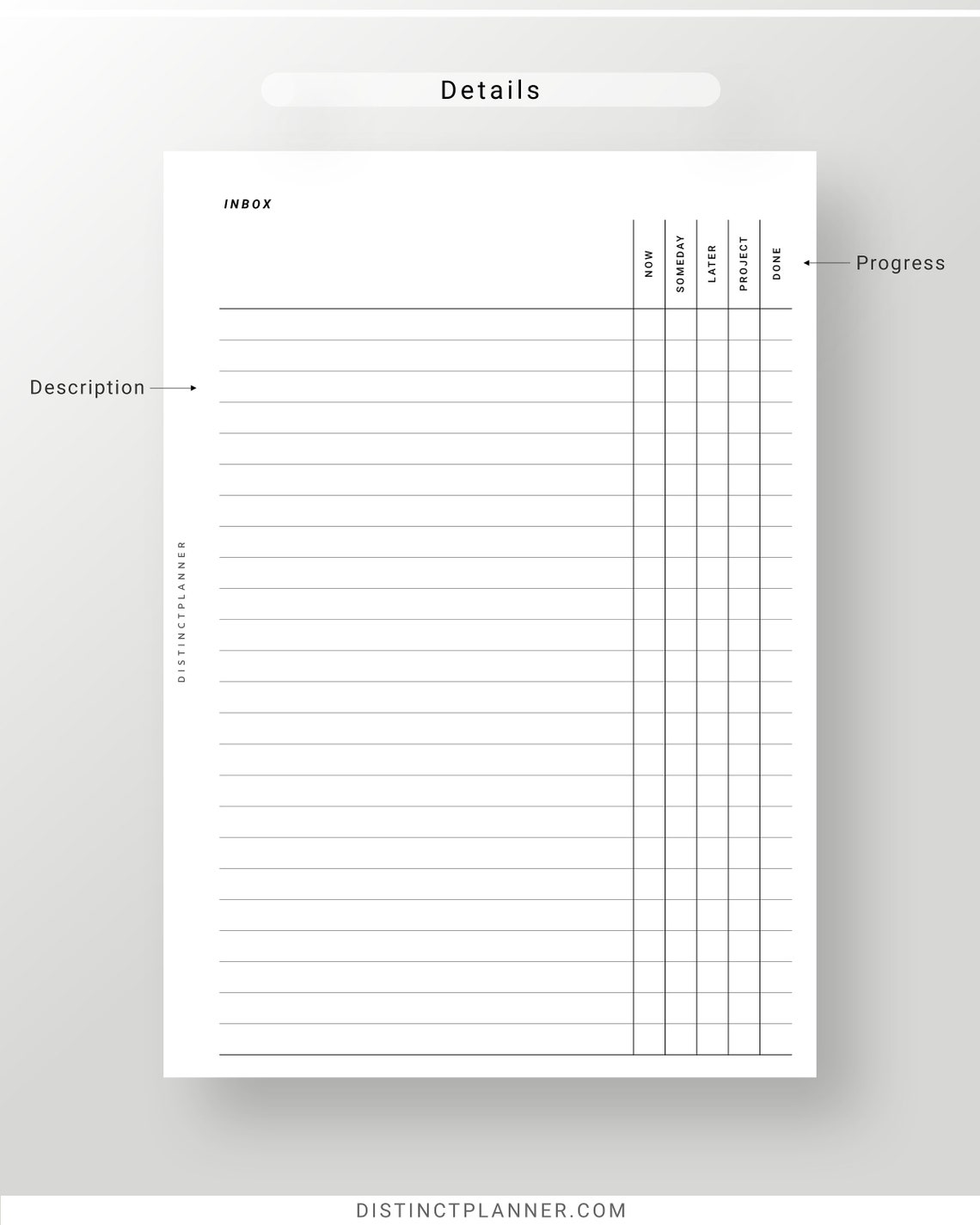 Inbox Printable Planner Inserts A5 Checklist Template Inbox - Etsy UK