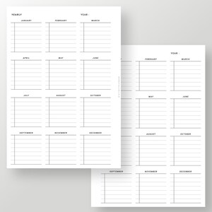 Yearly Checklist Printable A5, Yearly to Do List, Undated Yearly ...