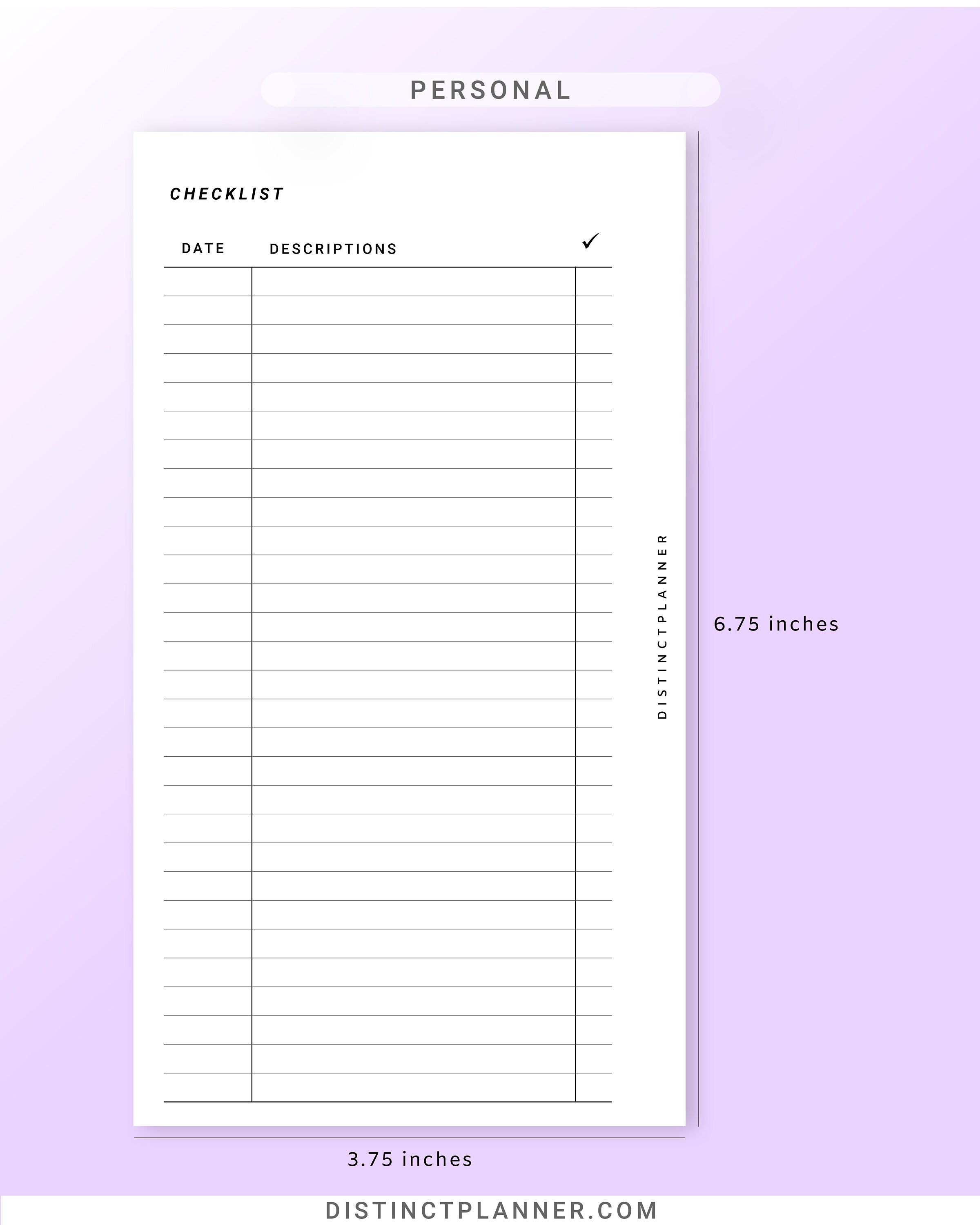Checklist Printable Personal, Task List Template, Minimalist to Do List ...
