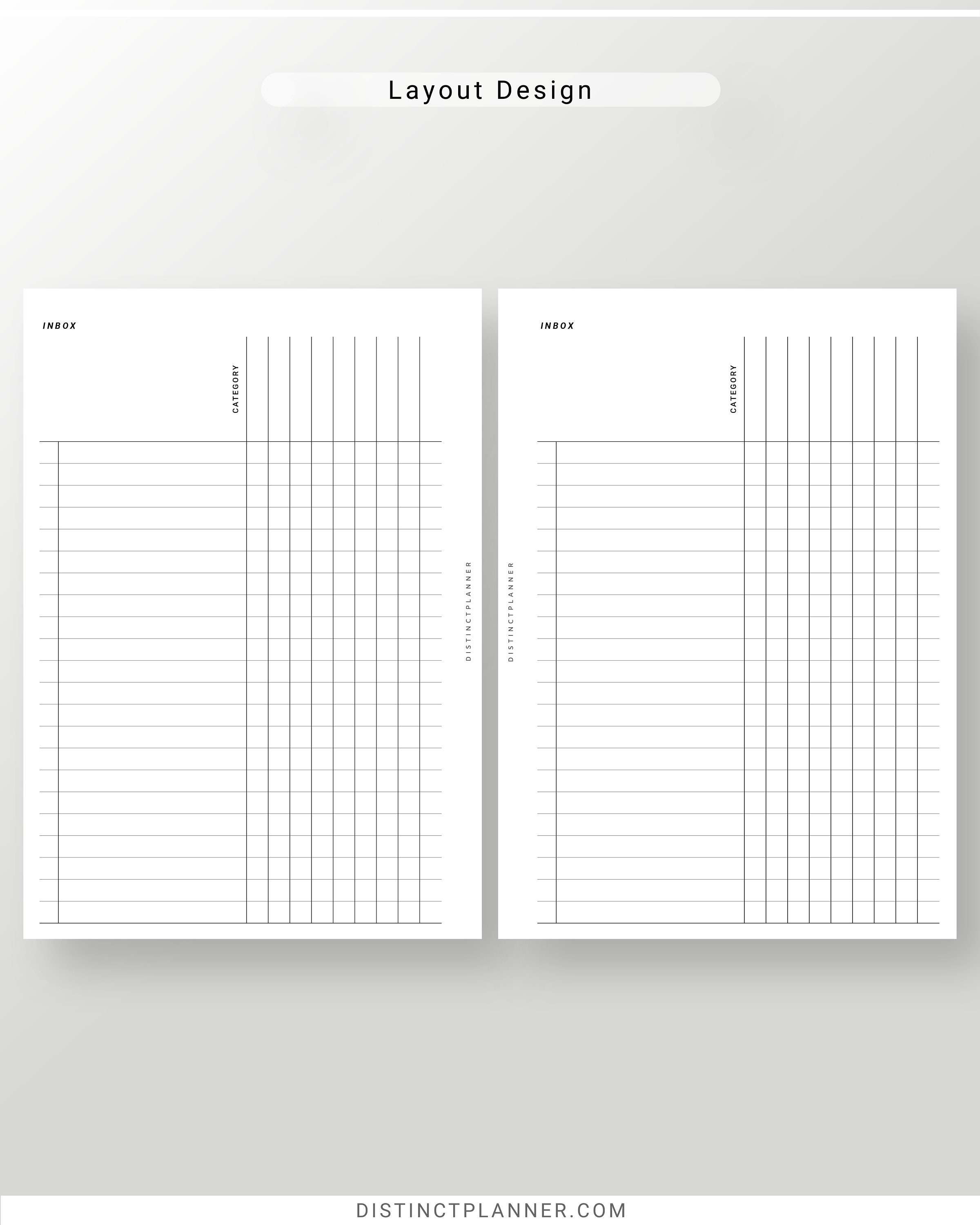 Printable Inbox A5 Size Inbox Planner Inserts Inbox Tracker - Etsy