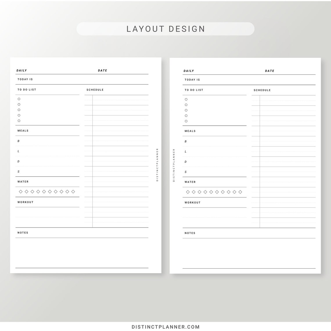 A5 Daily Planner Inserts, Daily Overview Printable, Day on One Page ...