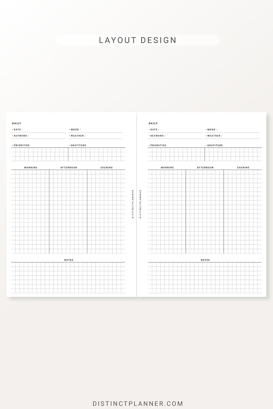 A5 Daily Agenda Printable Inserts, Undated Day on One Page, Schedule ...