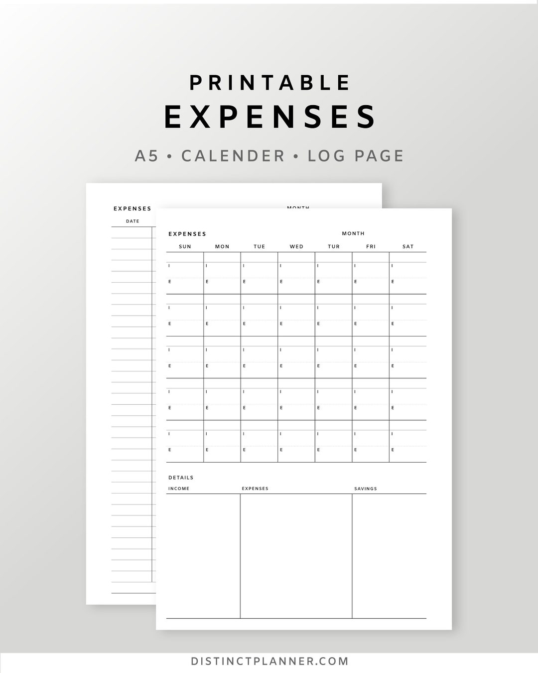 Expense Planner Printable A5 | Undated Monthly Paycheck Tracker With ...