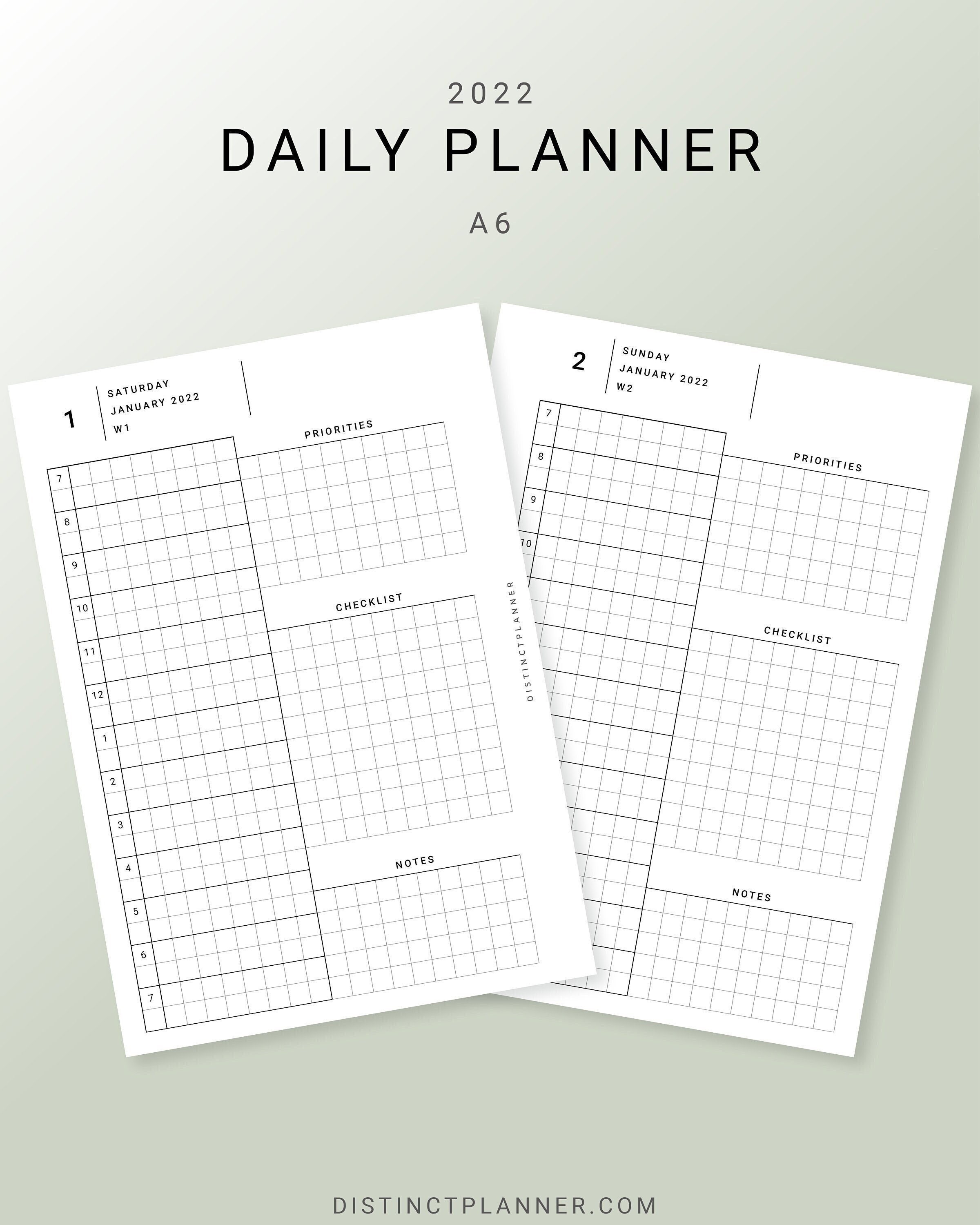 Daily Schedule Hourly Planner Daily Planner Daily Task Productivity ...