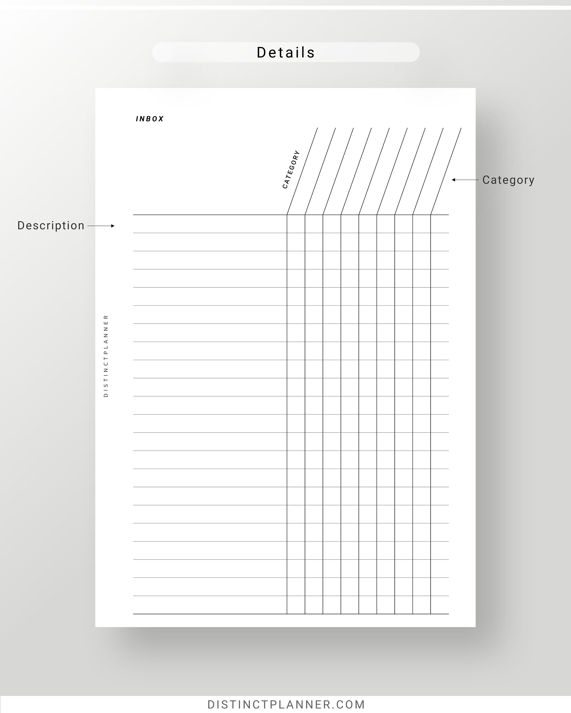 Printable Inbox A5 Size Inbox Planner Inserts Inbox Tracker - Etsy