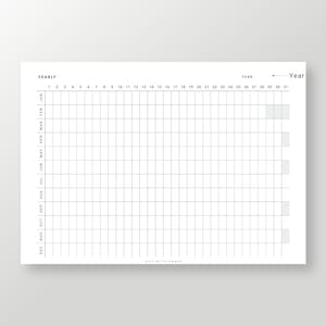 Yearly Overview Printable, Year at a Glance, Undated Yearly Planner A5 ...