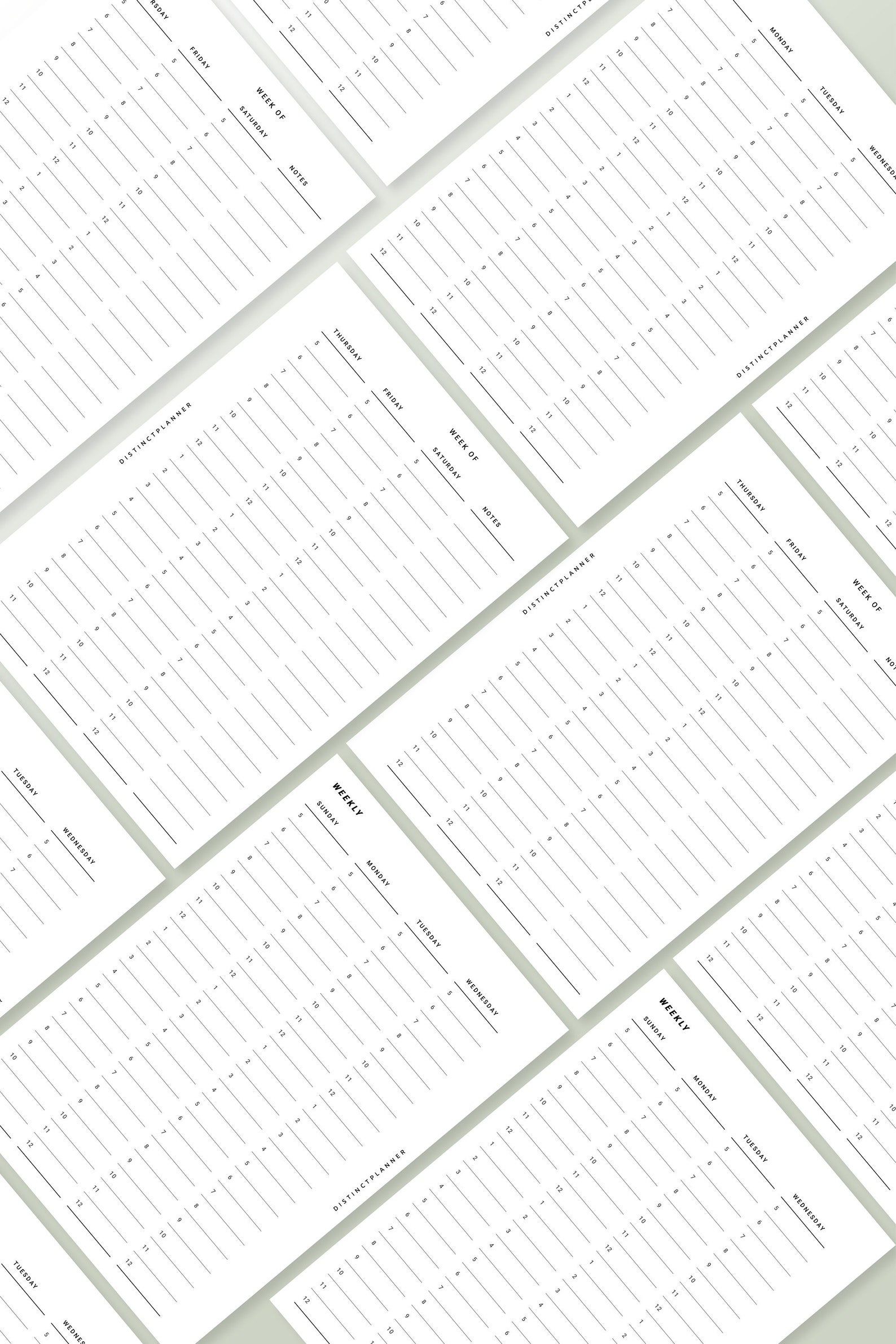 A6 Inserts Weekly Timetable Printable Hourly Schedule - Etsy