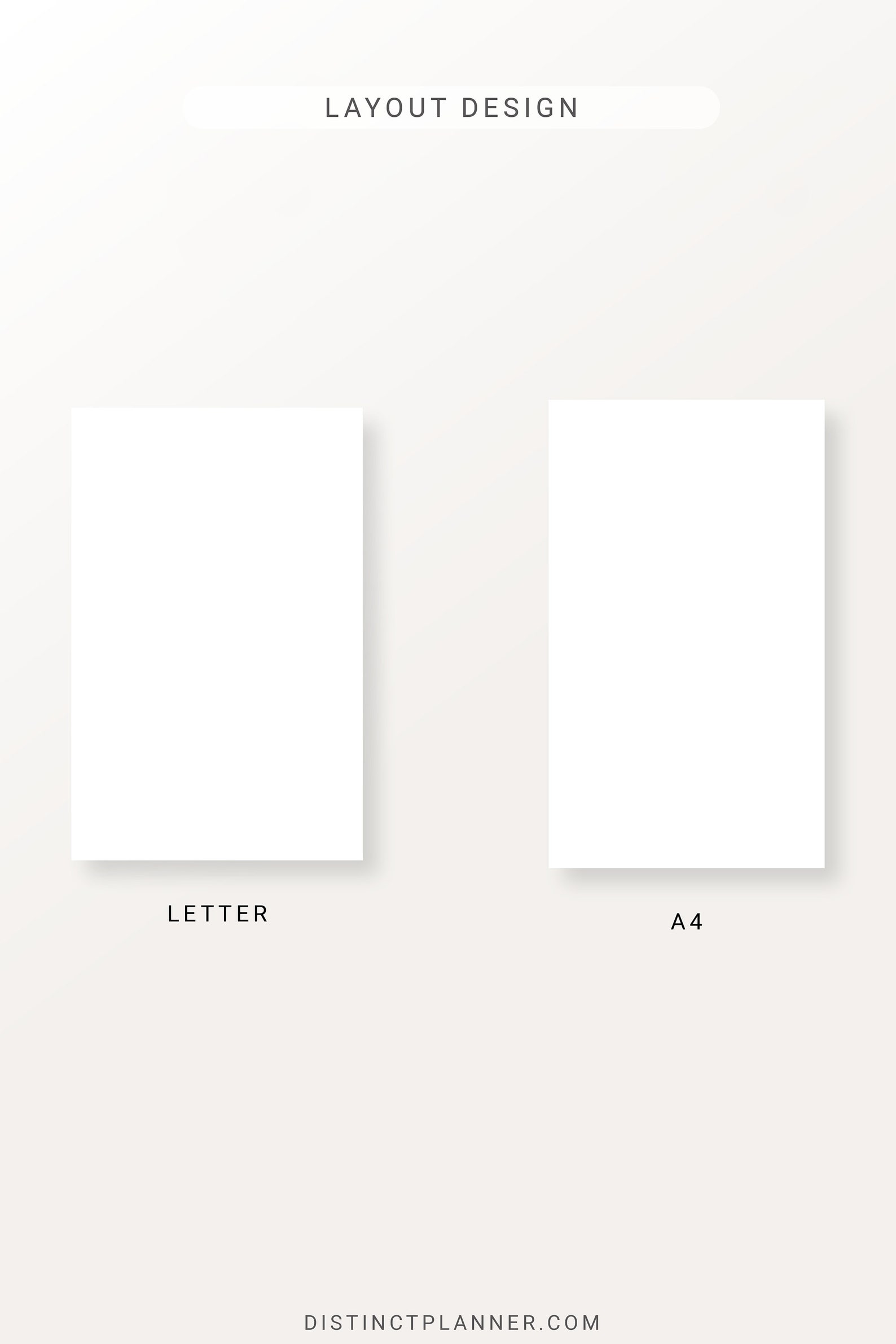 A4 Letter Monthly Overview Horizontal Inserts, Undated Printable ...