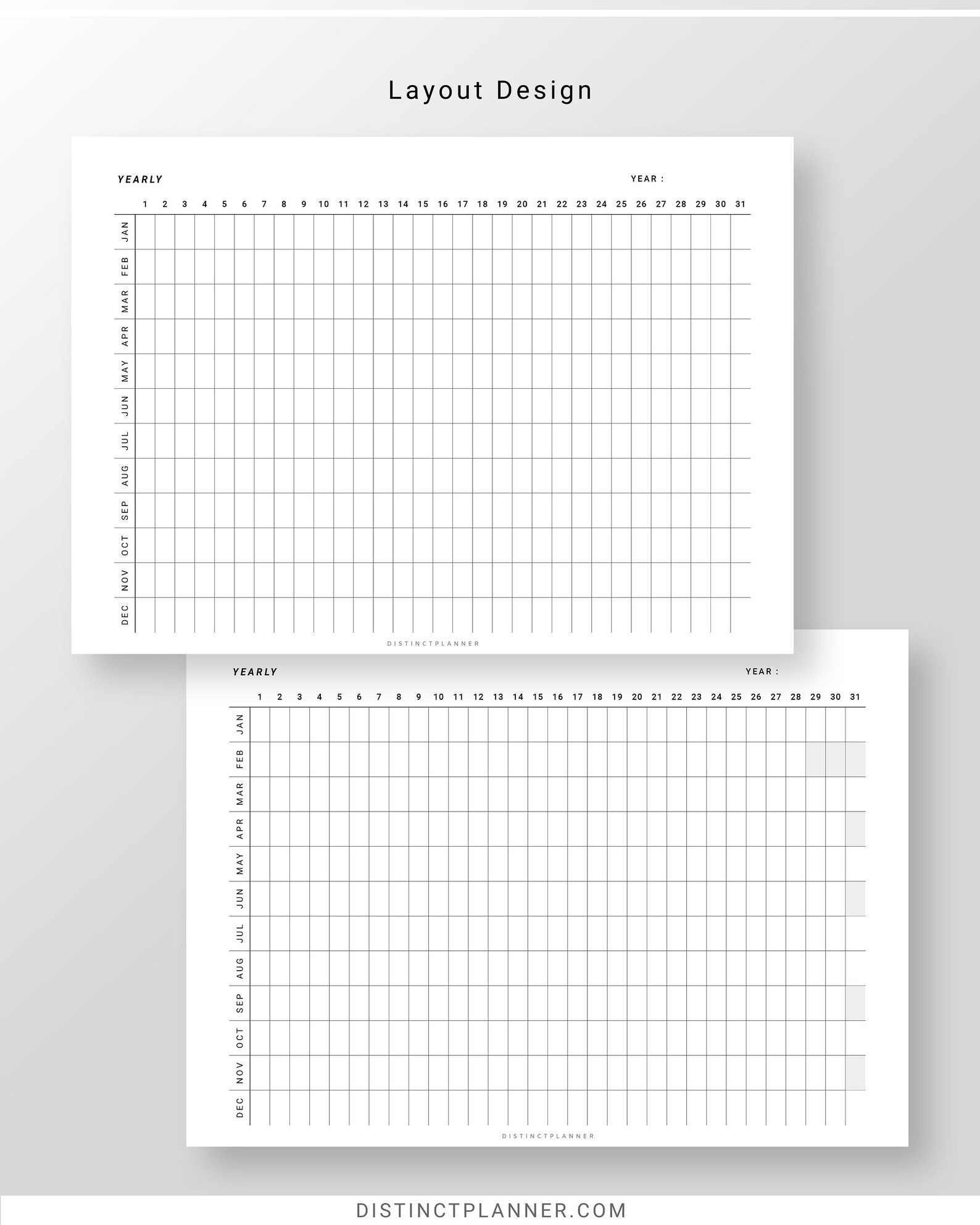 Yearly Overview Printable, Year at a Glance, Undated Yearly Planner A5 ...