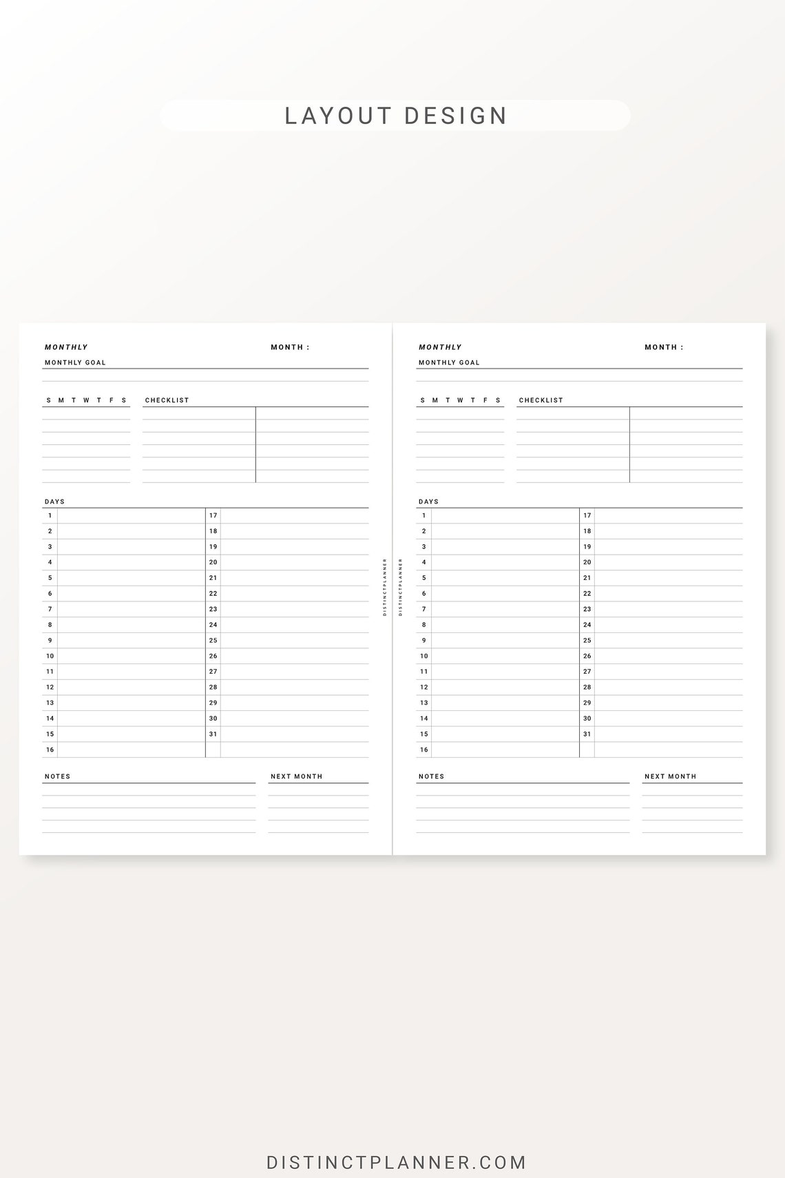 A4 Letter Size Undated Monthly Overview Planner Inserts Printable a4-letter-size-undated-monthly-overview-planner-inserts-printable