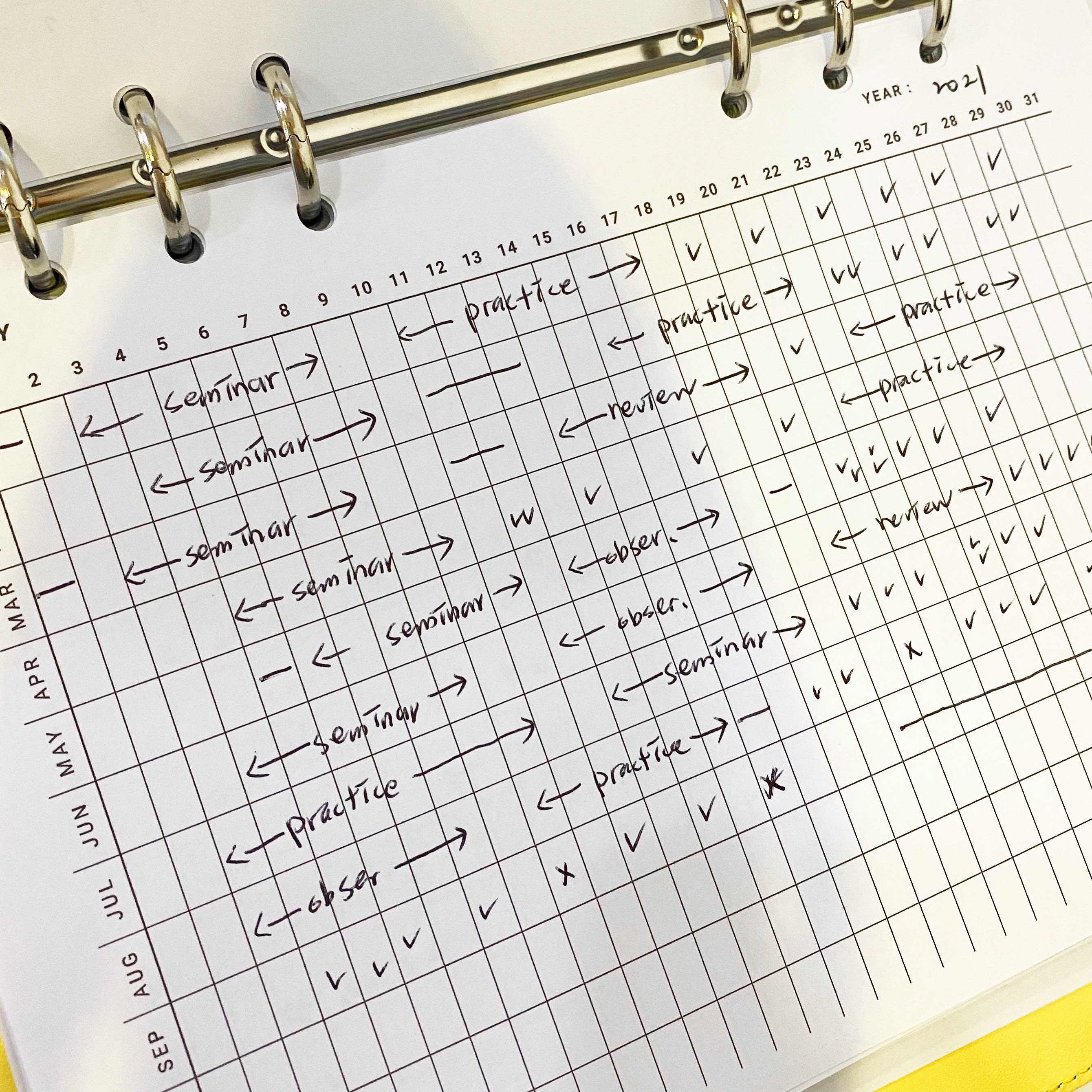 Yearly Overview Printable, Year at a Glance, Undated Yearly Planner A5 ...