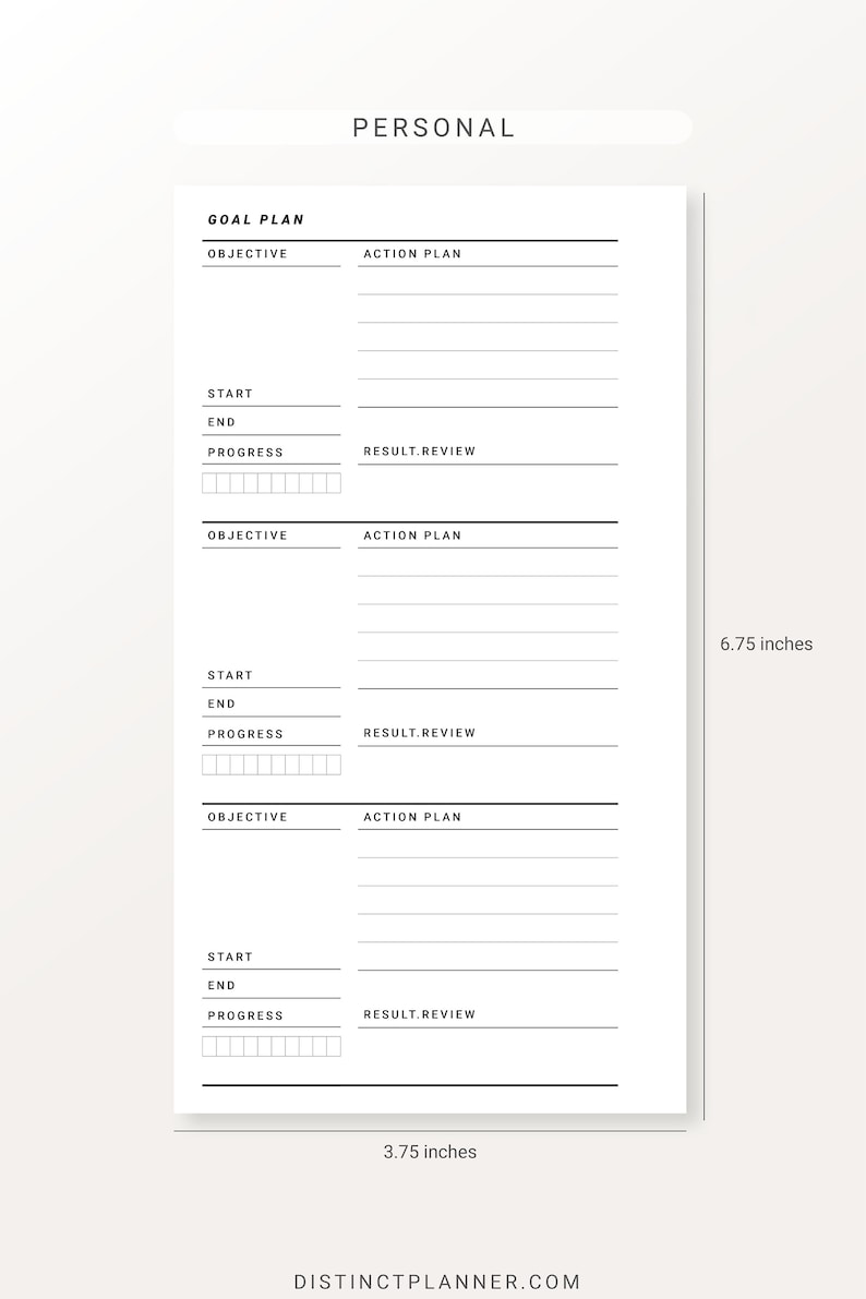 Goal Planner Printable Personal Goal Planning Template Goal Setting ...