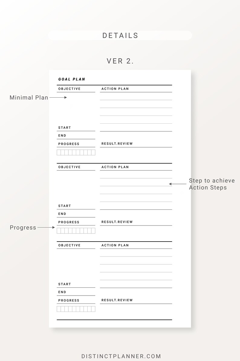 Goal Planner Printable Personal Goal Planning Template Goal Setting ...