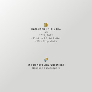 2021-2022 Monthly Overview Printable A5 Minimalist Dated Month at a ...