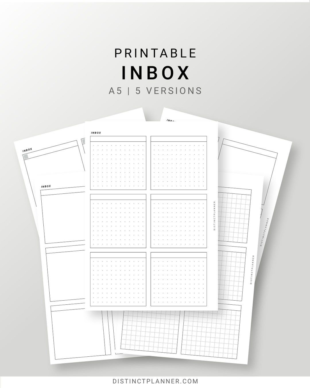 Inbox Planner Inserts, A5 Inbox Template for Minimalist, Inbox Tracker ...