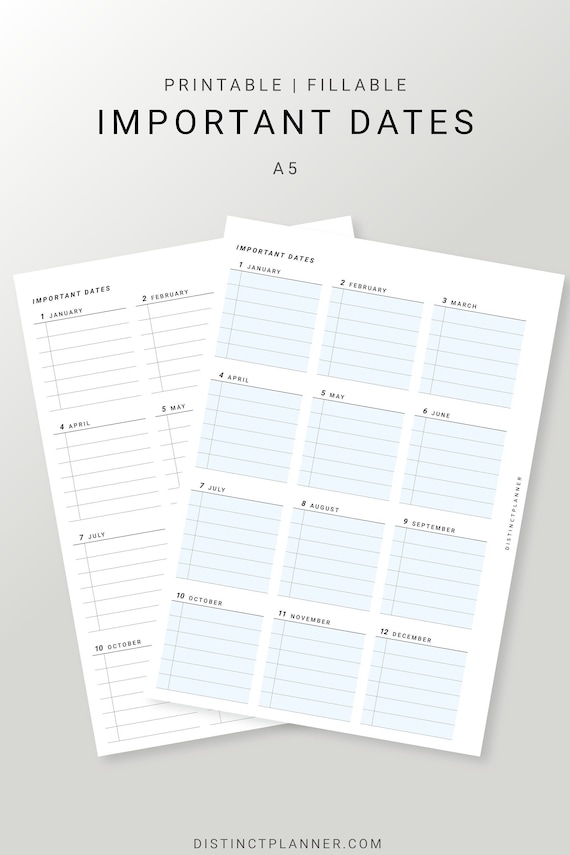 Calendars & Planners Yearly Birthday At a Glance Page Yearly ...