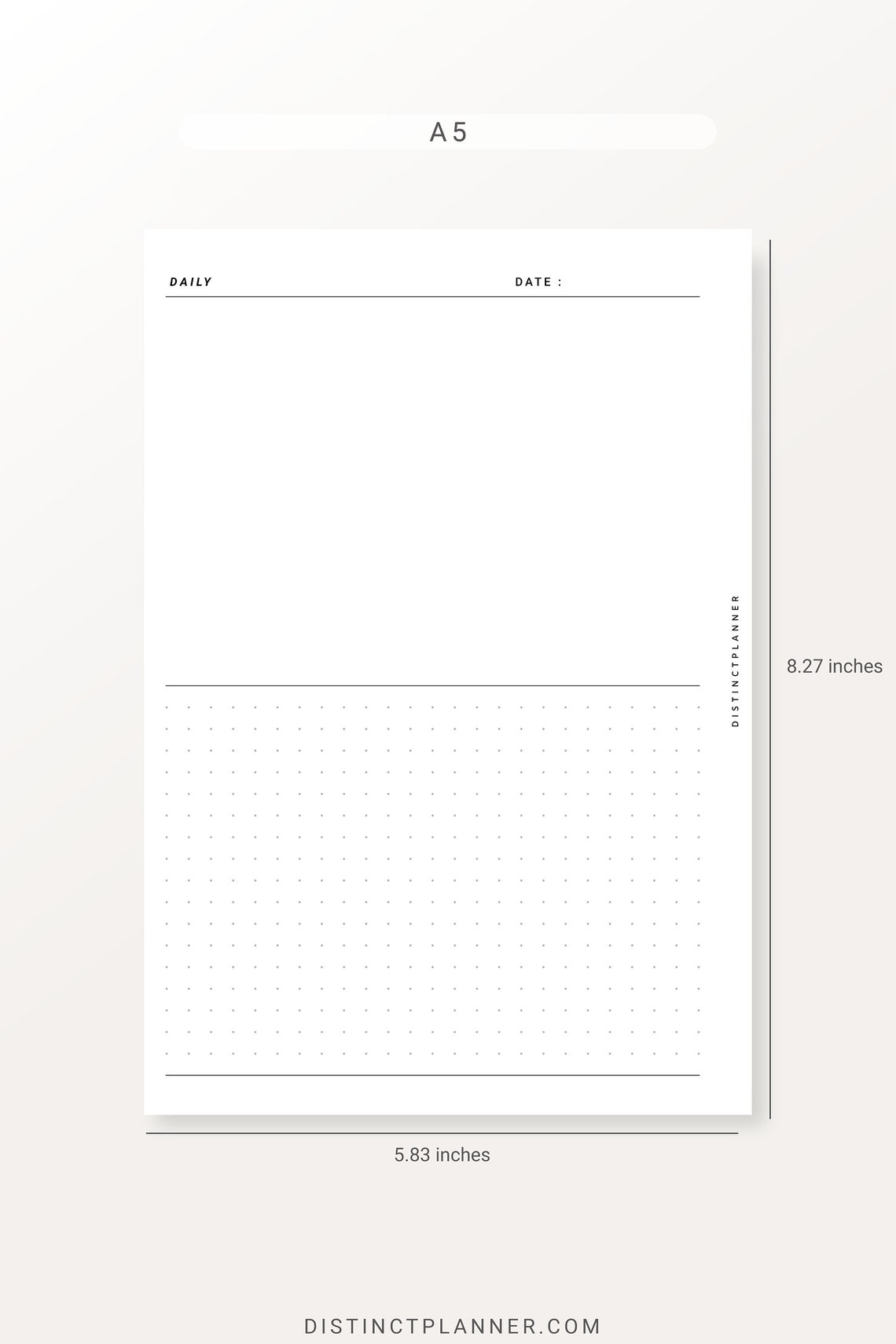 A5 Inserts, Daily Planner Printable, Drawing Journal Template, Daily ...