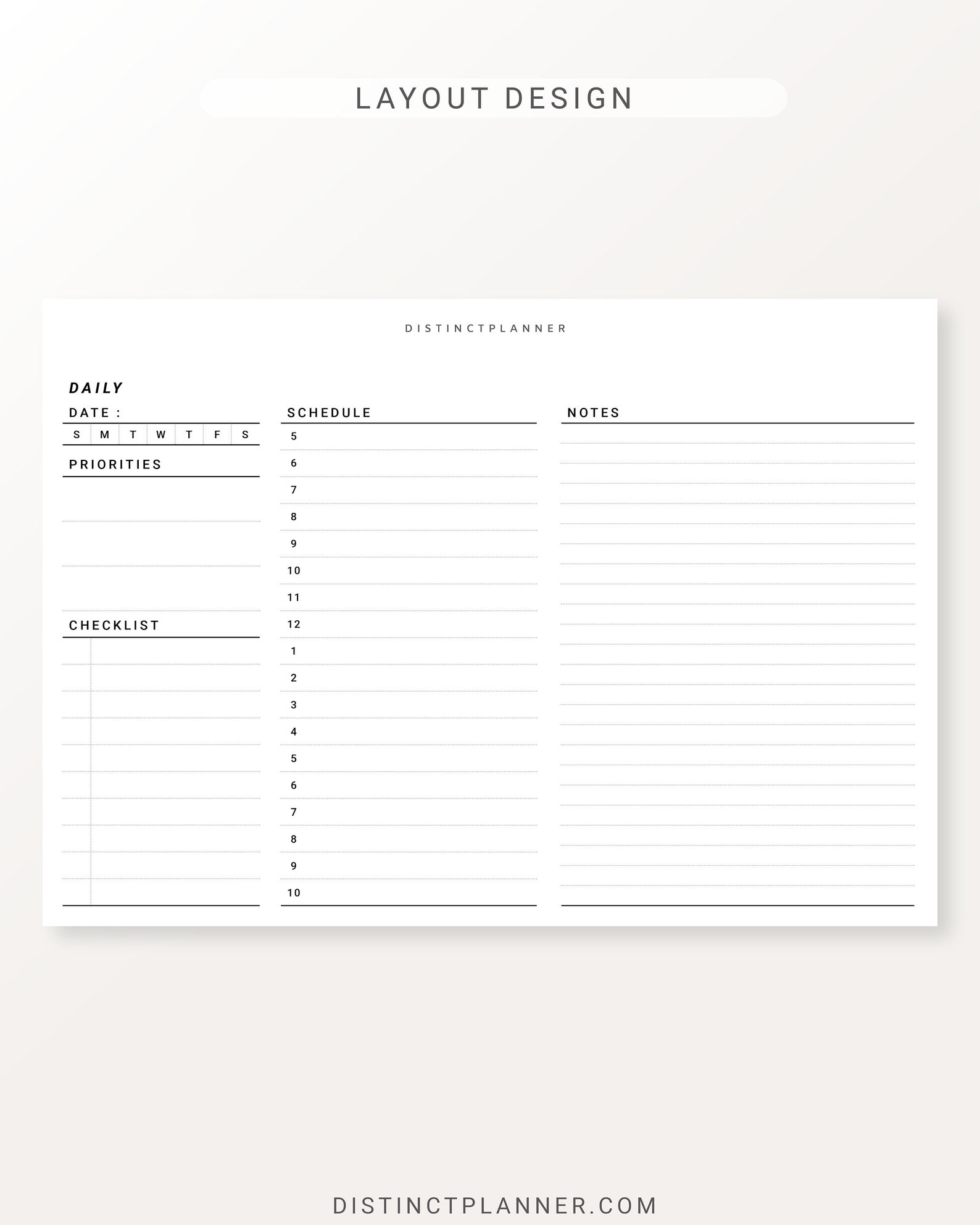 A6 Daily Horizontal Planner Printable Undated Daily Journal - Etsy