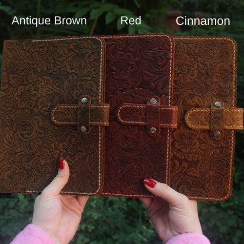 Hand Tooled Leather Journal / Notebook Cover - Etsy