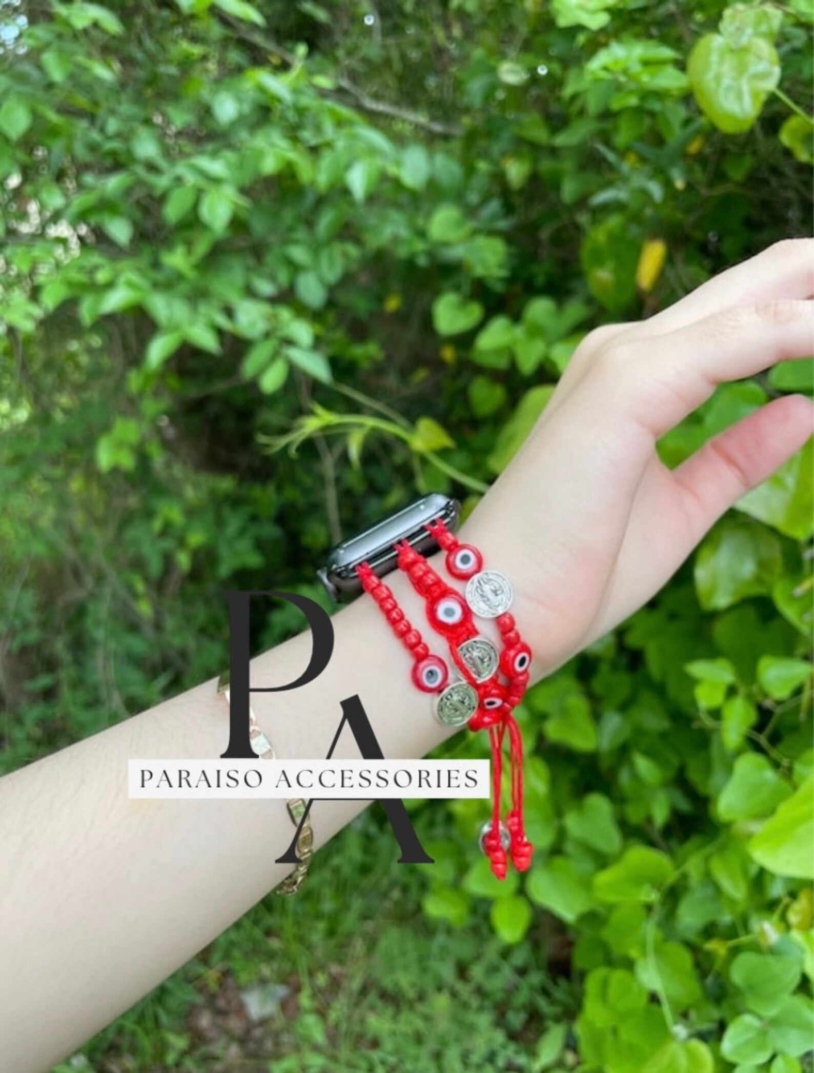 San Benito Y Ojo Malo Rojo Apple Watch Band Saint Benedict and - Etsy