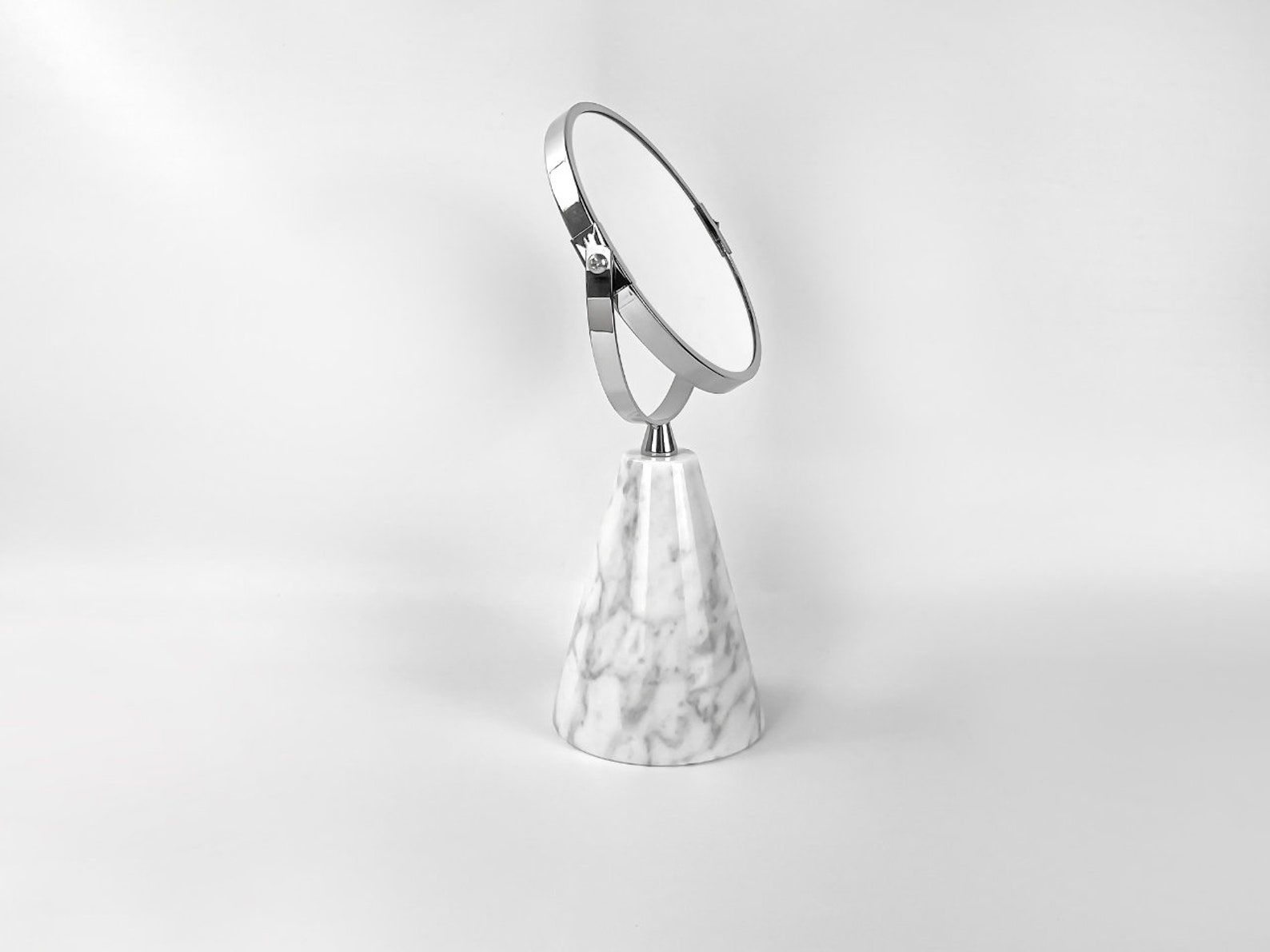 Natural White Marble Two-sided Silver Framed Mirror - Etsy