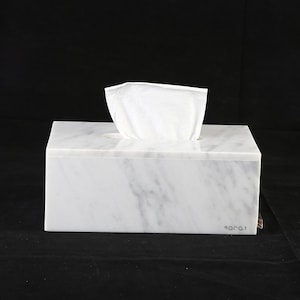 Natural Marble Tissue Box - Etsy