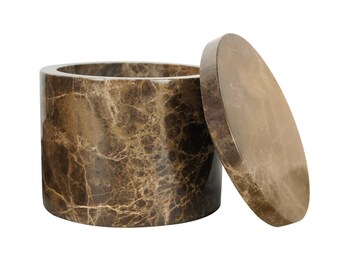 Natural Marble Trinket Box With Gold Cover, Cotton Box , Marble Box ...