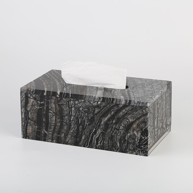 Natural Marble Tissue Box - Etsy