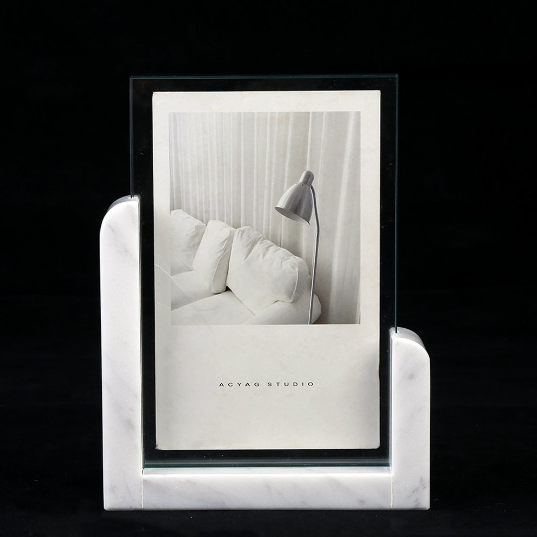 Natural White Marble Photo Frame - Etsy