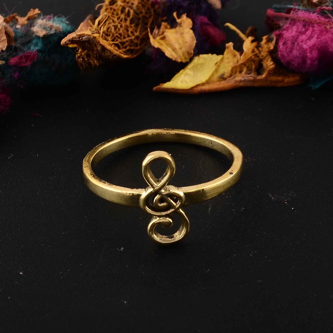 Gold Musical Note Ring, Dainty Musical Note Ring, Musician Music Gift ...