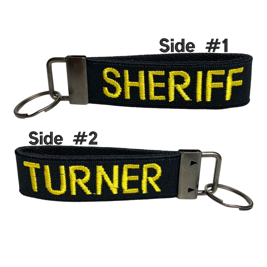 SHERIFF Keychain | Cop Gift | Law Enforcement | Deputy Sheriff | Custom ...