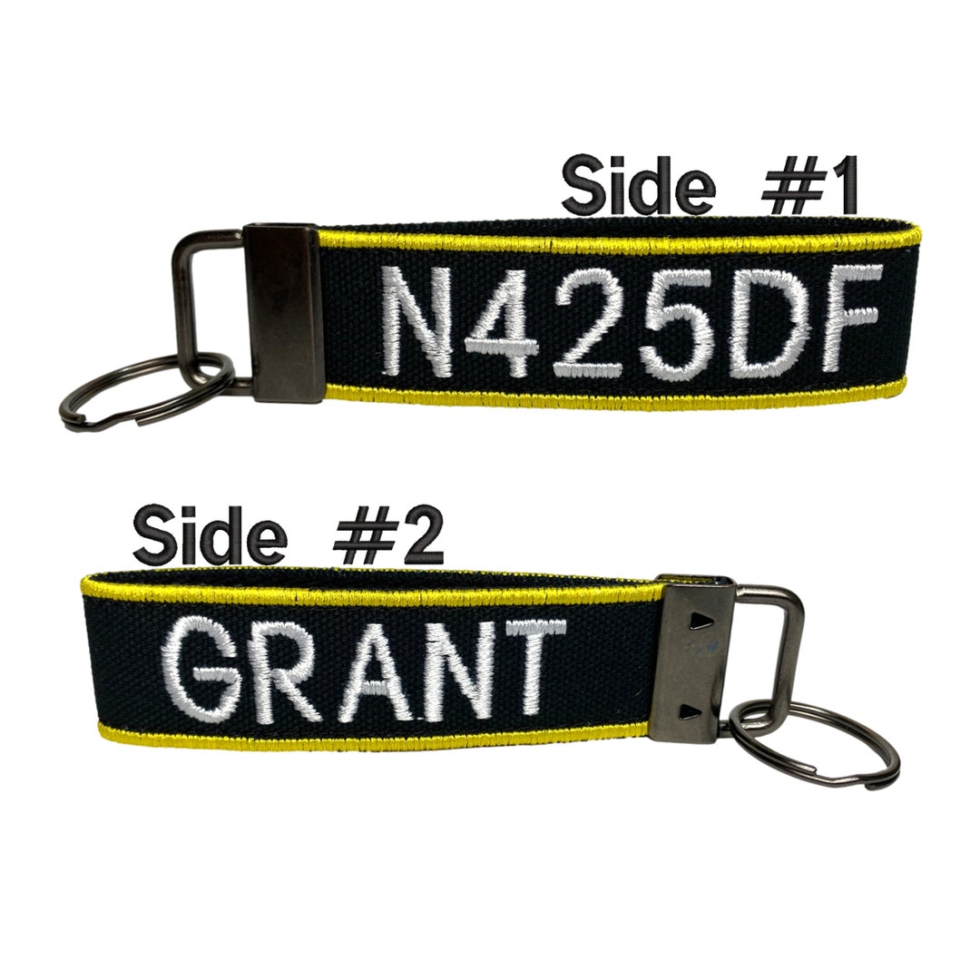 Custom Aircraft Tail Number Keychain | Pilot Keychain | Airplane ...