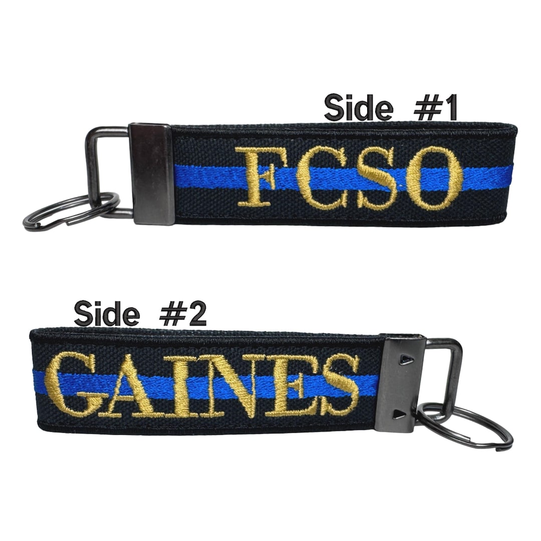 Custom POLICE DEPARTMENT Keychain | Sheriff's Office | Cop | Law ...