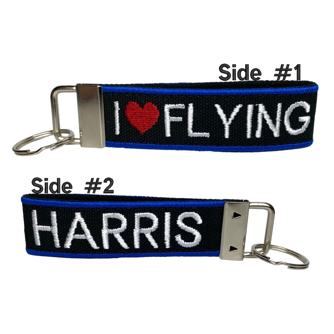 I Love Flying Keychain Pilot Keychain Flight Attendant Keychain Custom ...