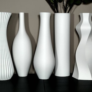 12 Inch Ultimate Matte White Vase Collection - Etsy