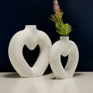 Gift for Her Matte White Love Vase | Home Decor | Nordic Style | Boho ...